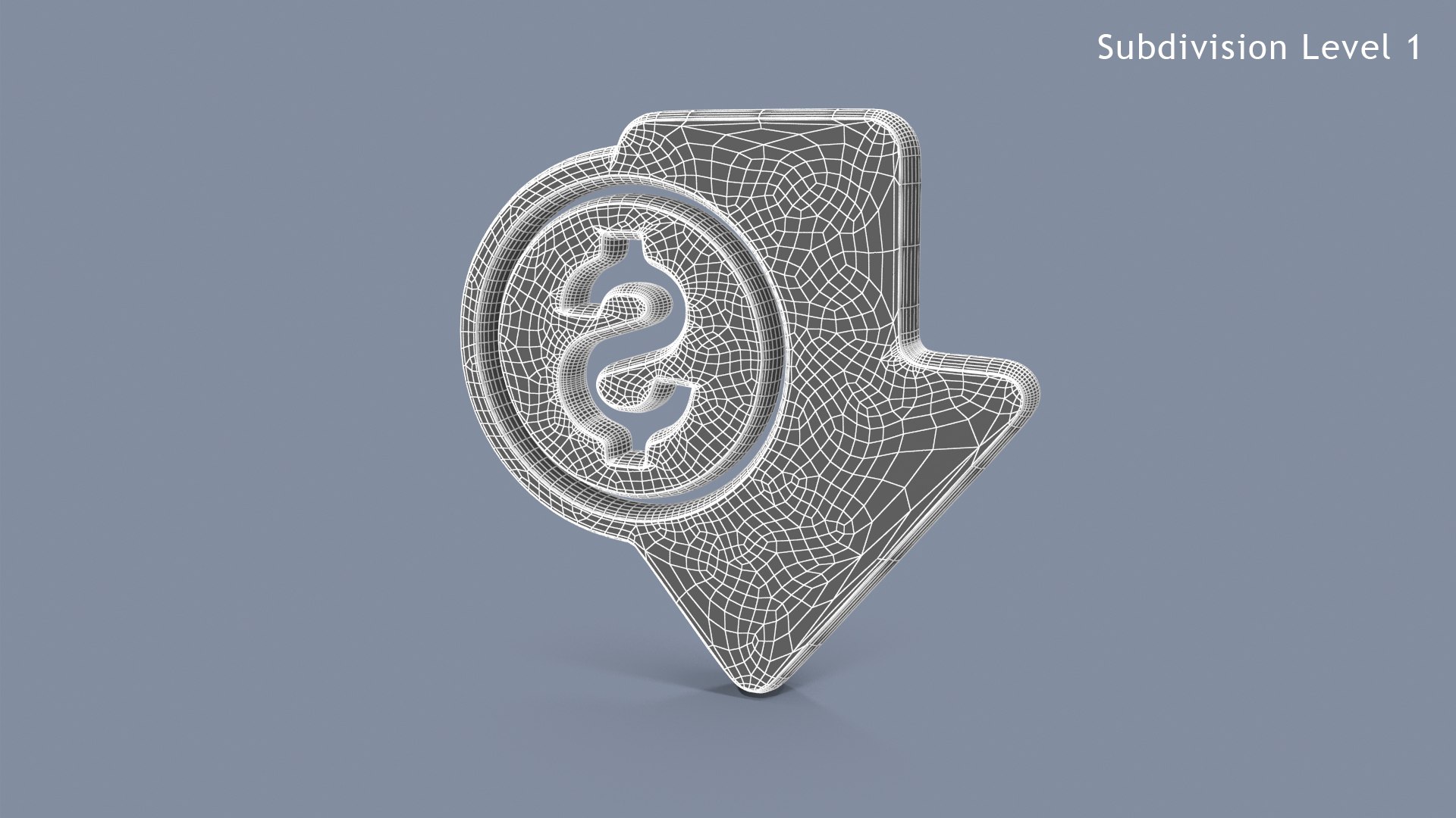 3D Arrow Down Dollar Decrease Revenue Fall Symbol Gold - TurboSquid 2062918