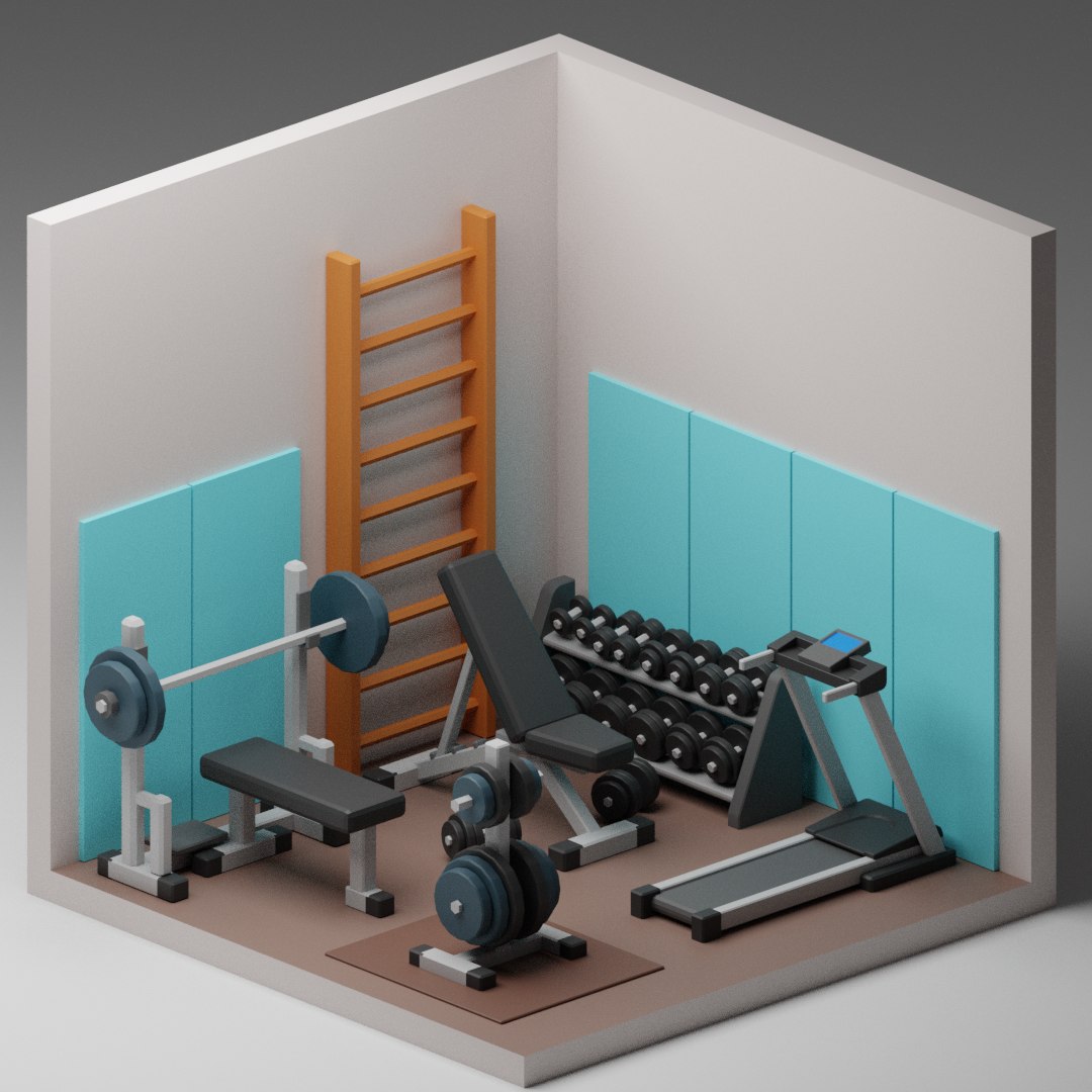 Low poly interior 3D model - TurboSquid 1978073