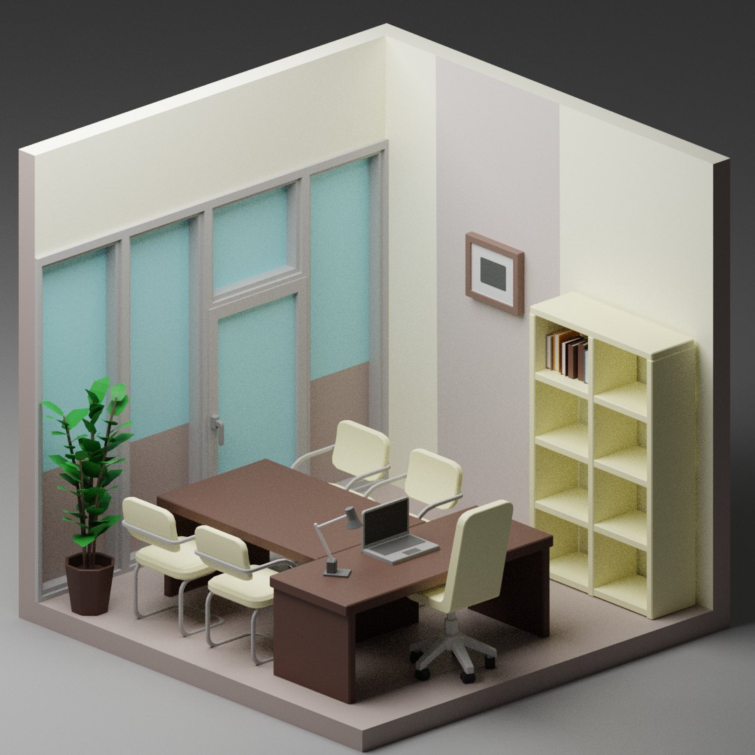 Low poly interior 3D model - TurboSquid 1978073
