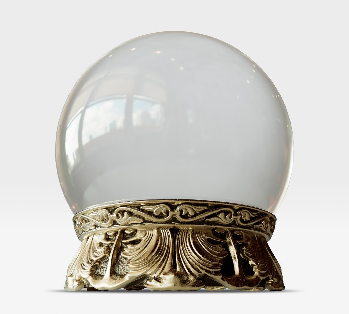 Ornate Crystal Ball 3D Model - TurboSquid 2226809