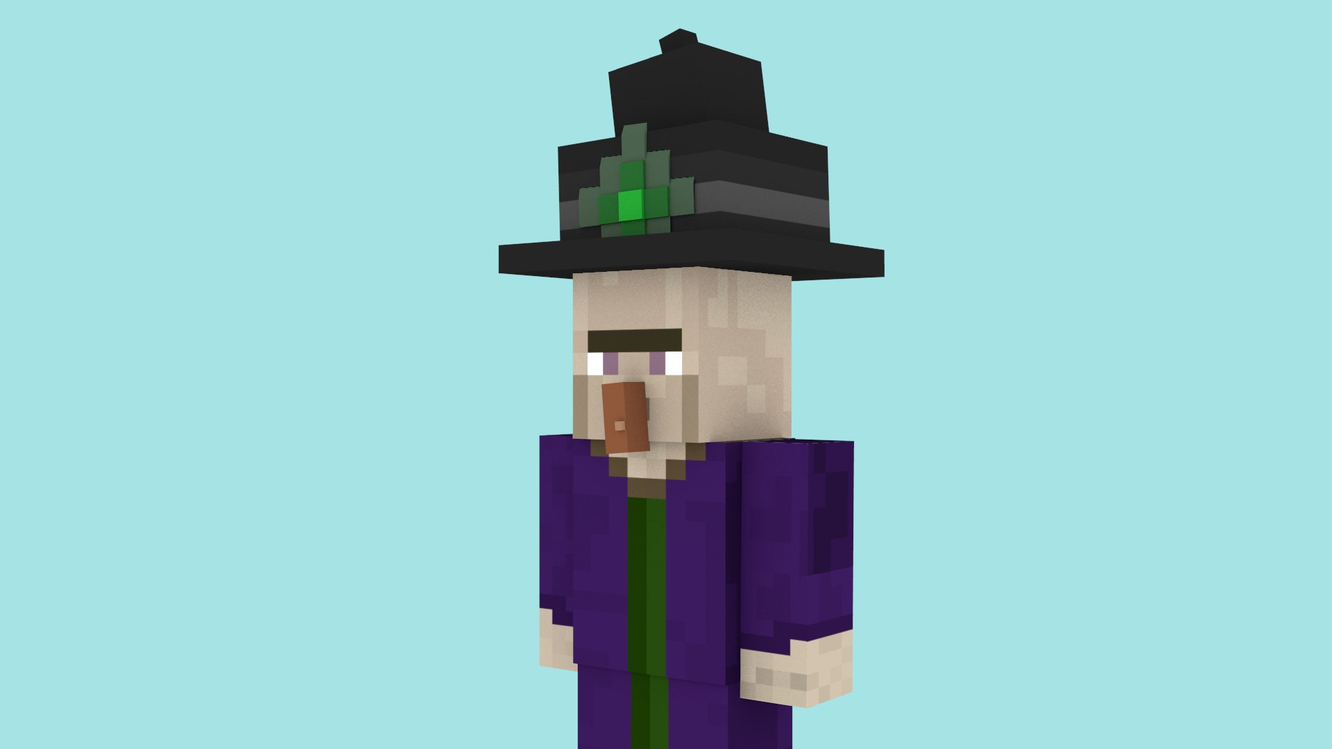 3d Model Minecraft Witch Rig