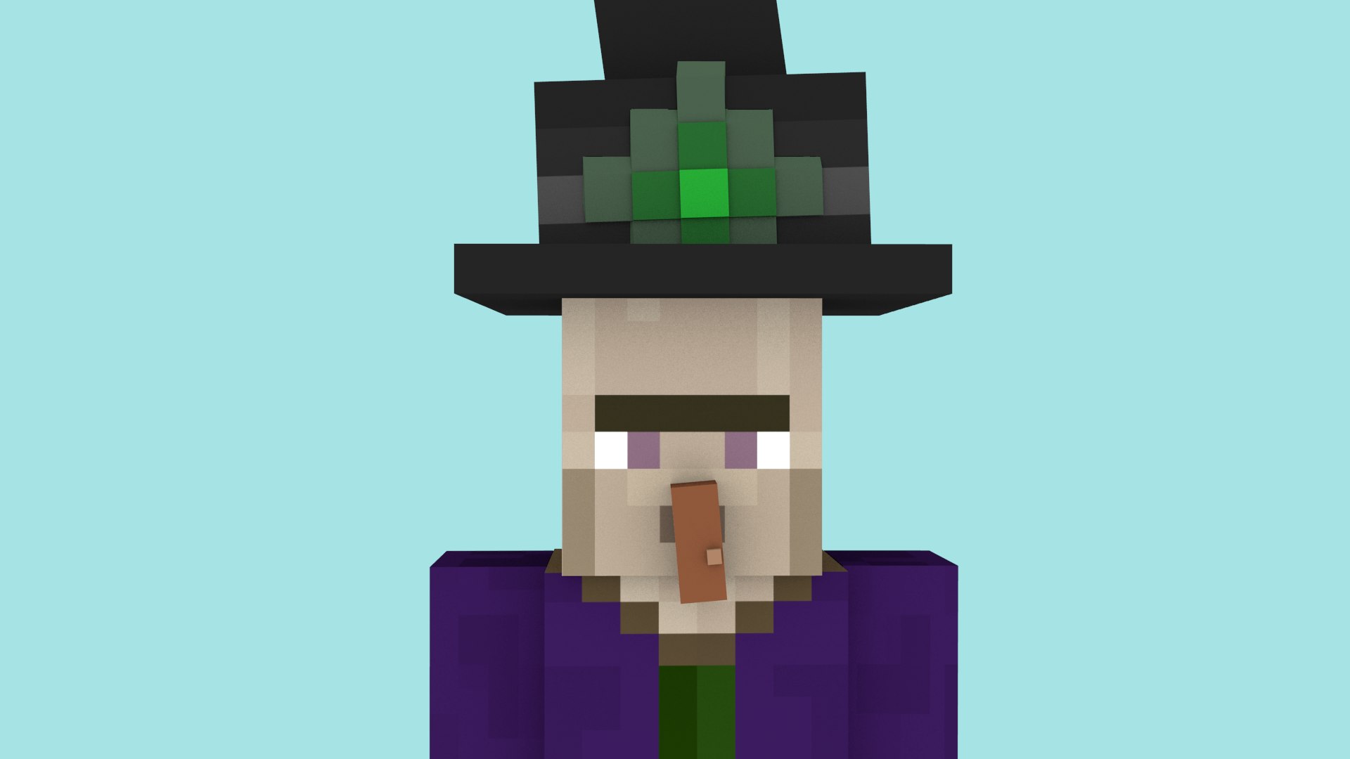 3d Model Minecraft Witch Rig