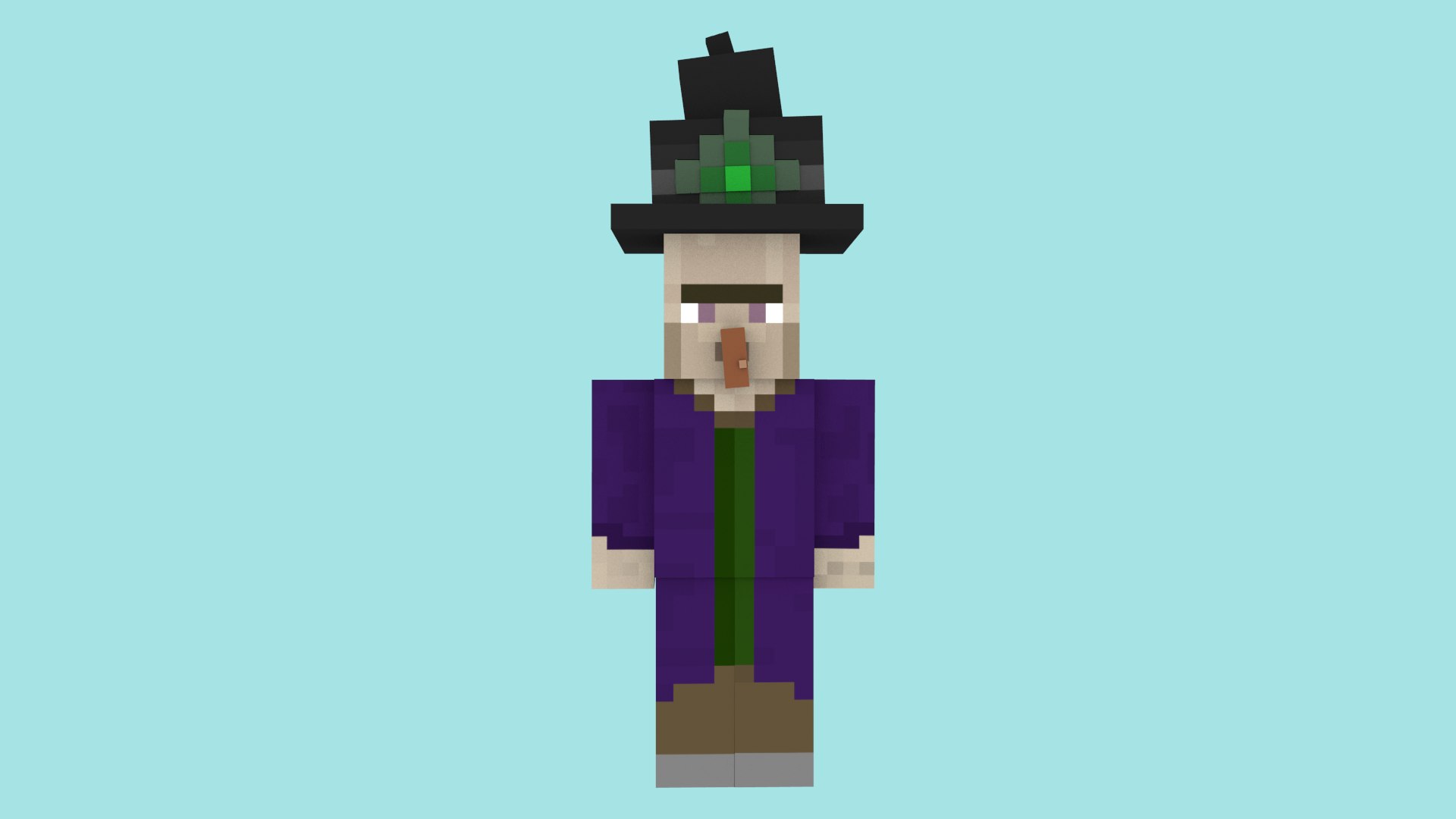 3d Model Minecraft Witch Rig