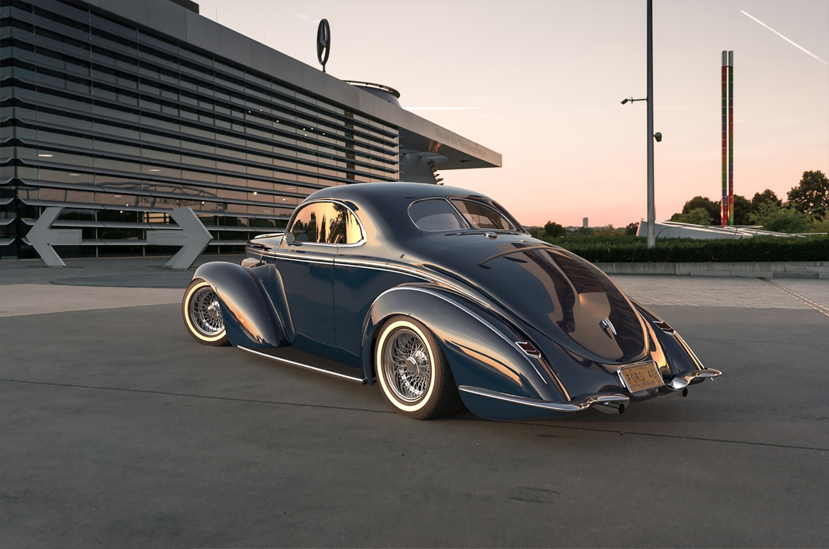 Ford 1940 Custom Deluxe 3D Model - TurboSquid 1974178