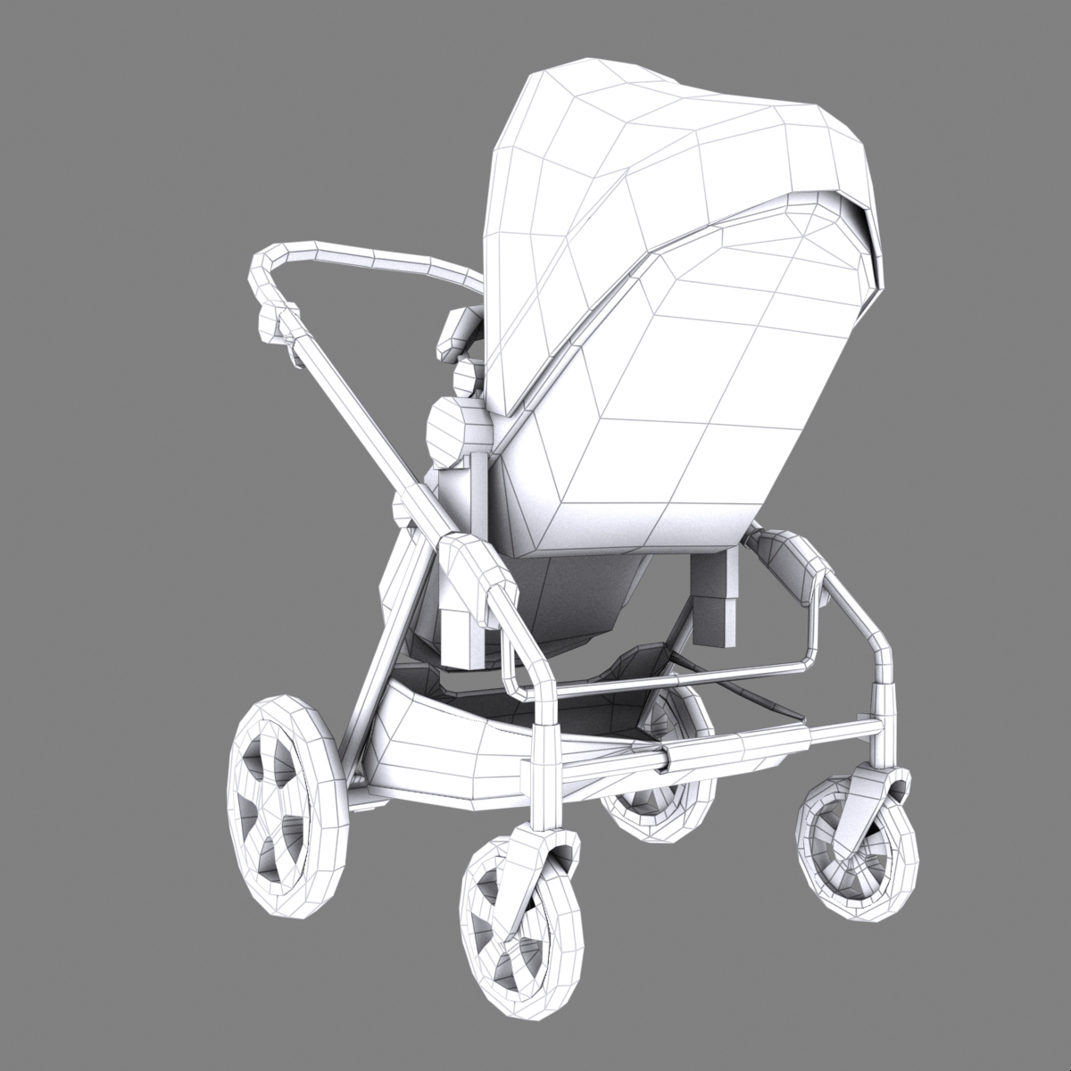 baby stroller 3d max