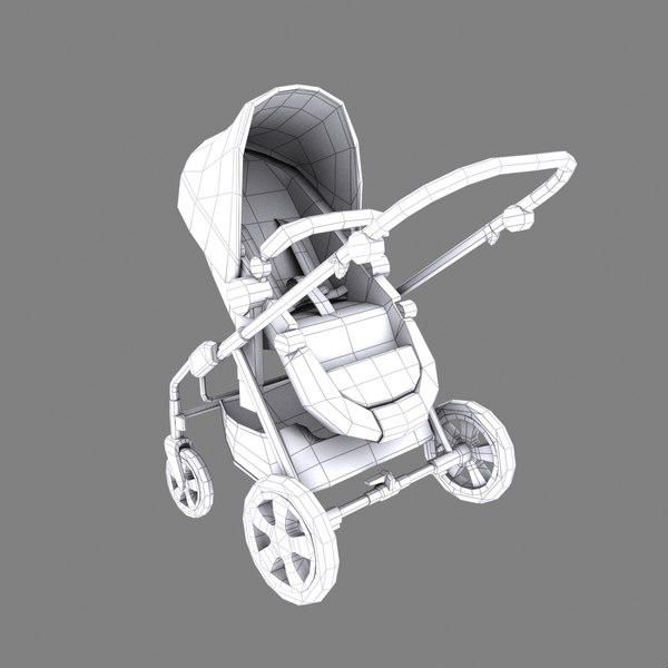 baby stroller 3d max