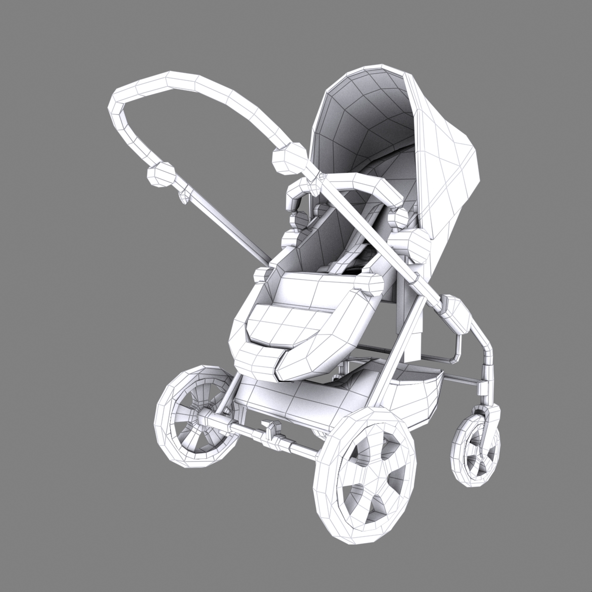 baby stroller 3d max