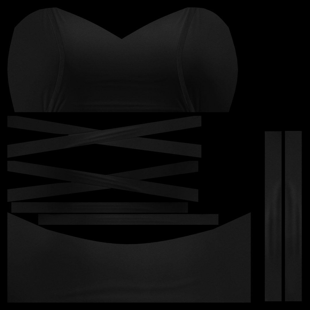 3D Model Crop Top With Straps - TurboSquid 1793173