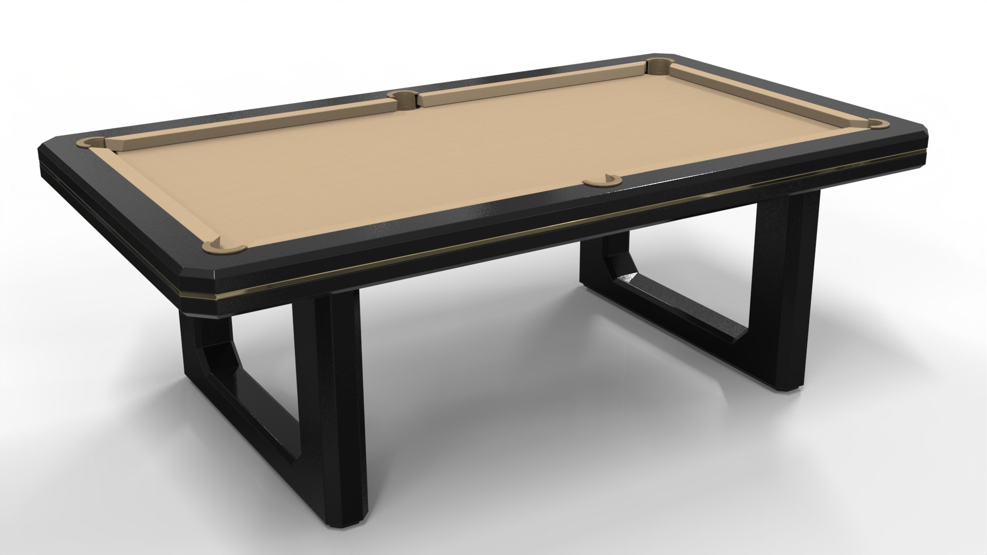 Hexagon Pool Table 3D Model - TurboSquid 2102333