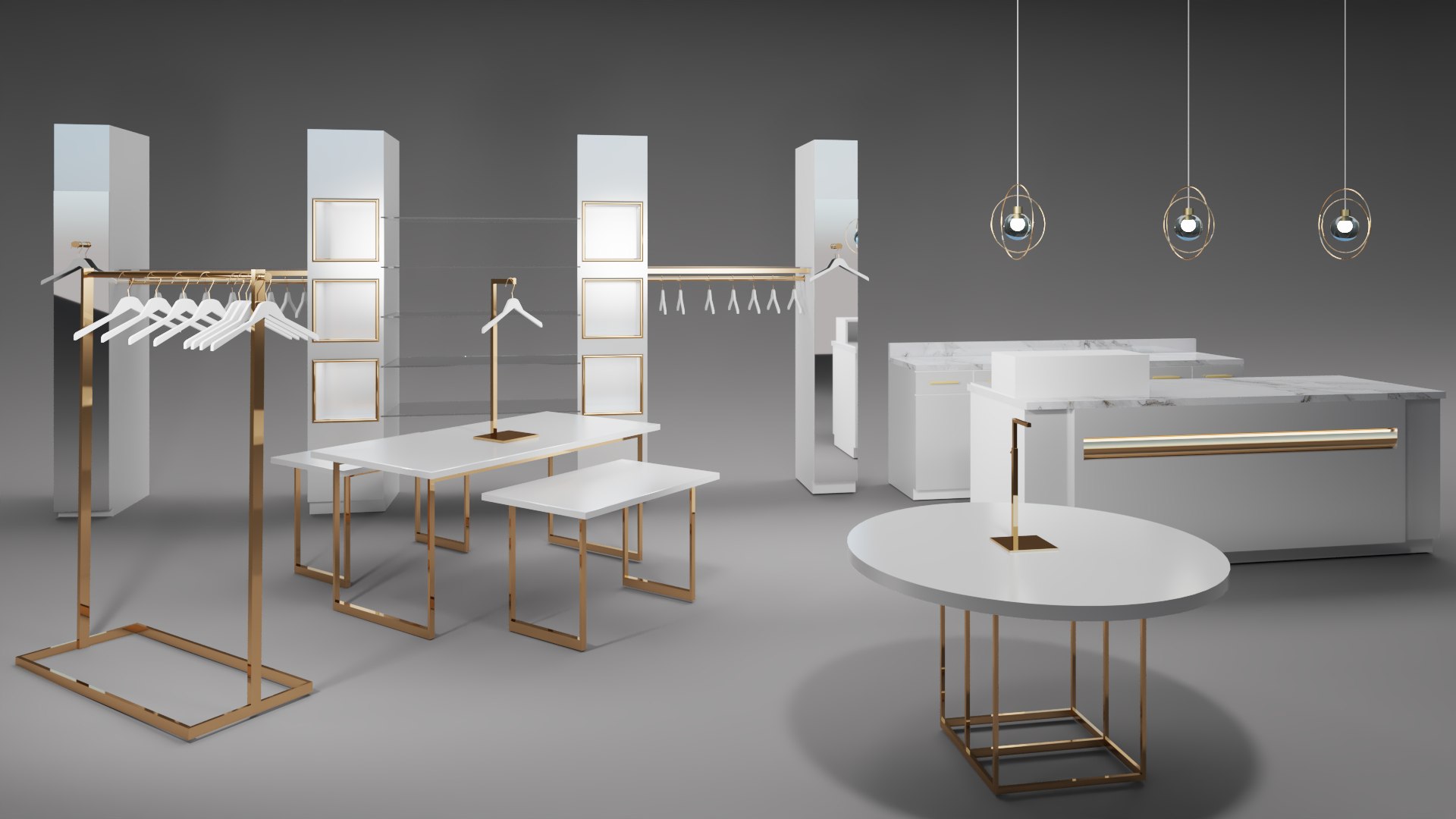 3D LADIES RETAIL STORE DISPLAY COLLECTION - TurboSquid 1818583