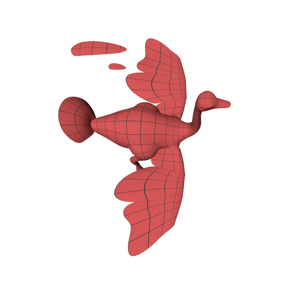 base mesh ostrich 3d model