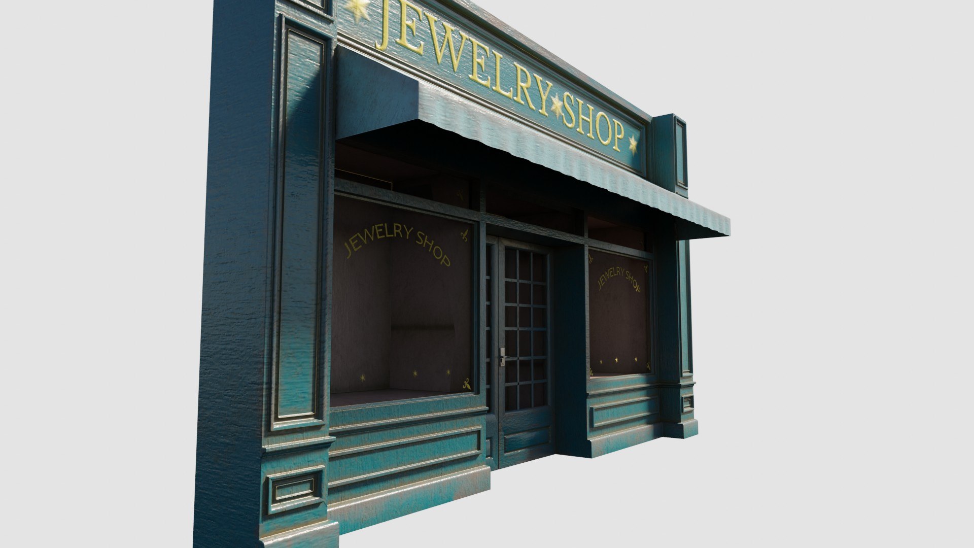 City Shop Front With 4k Pbr Textures Model - TurboSquid 1880373