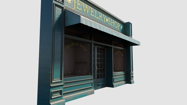 City shop front with 4k pbr textures model - TurboSquid 1880373