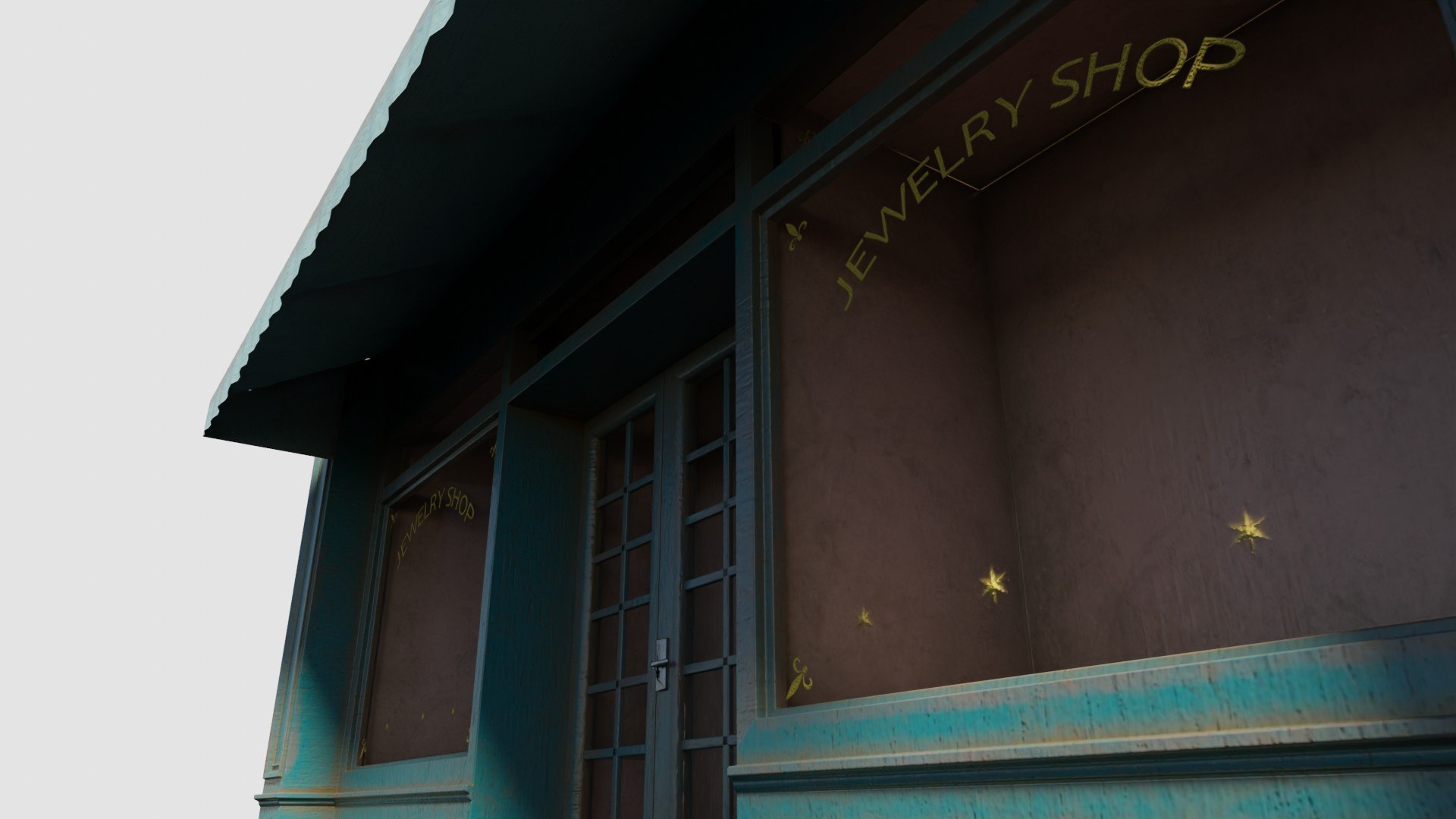 City Shop Front With 4k Pbr Textures Model - TurboSquid 1880373