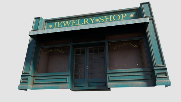 City shop front with 4k pbr textures model - TurboSquid 1880373