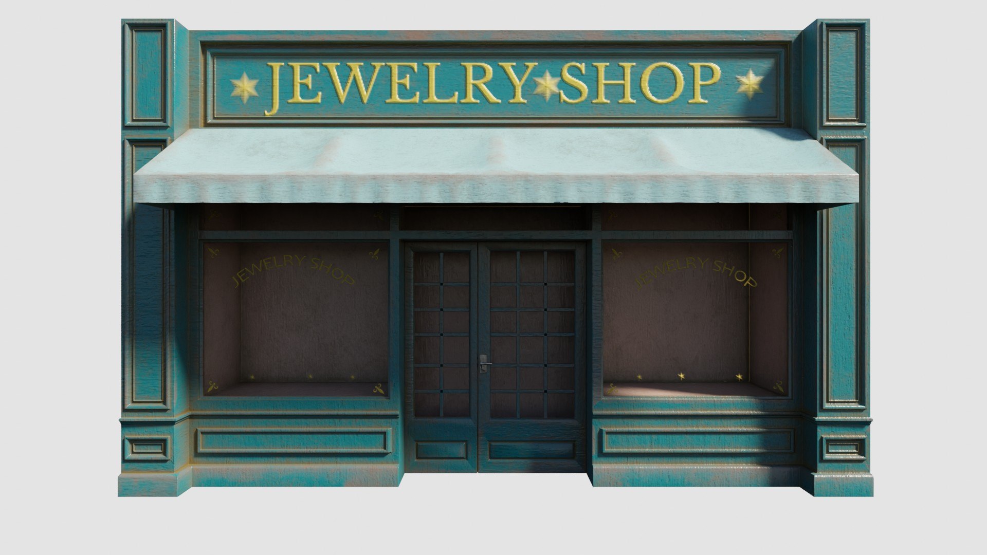 City Shop Front With 4k Pbr Textures Model - TurboSquid 1880373