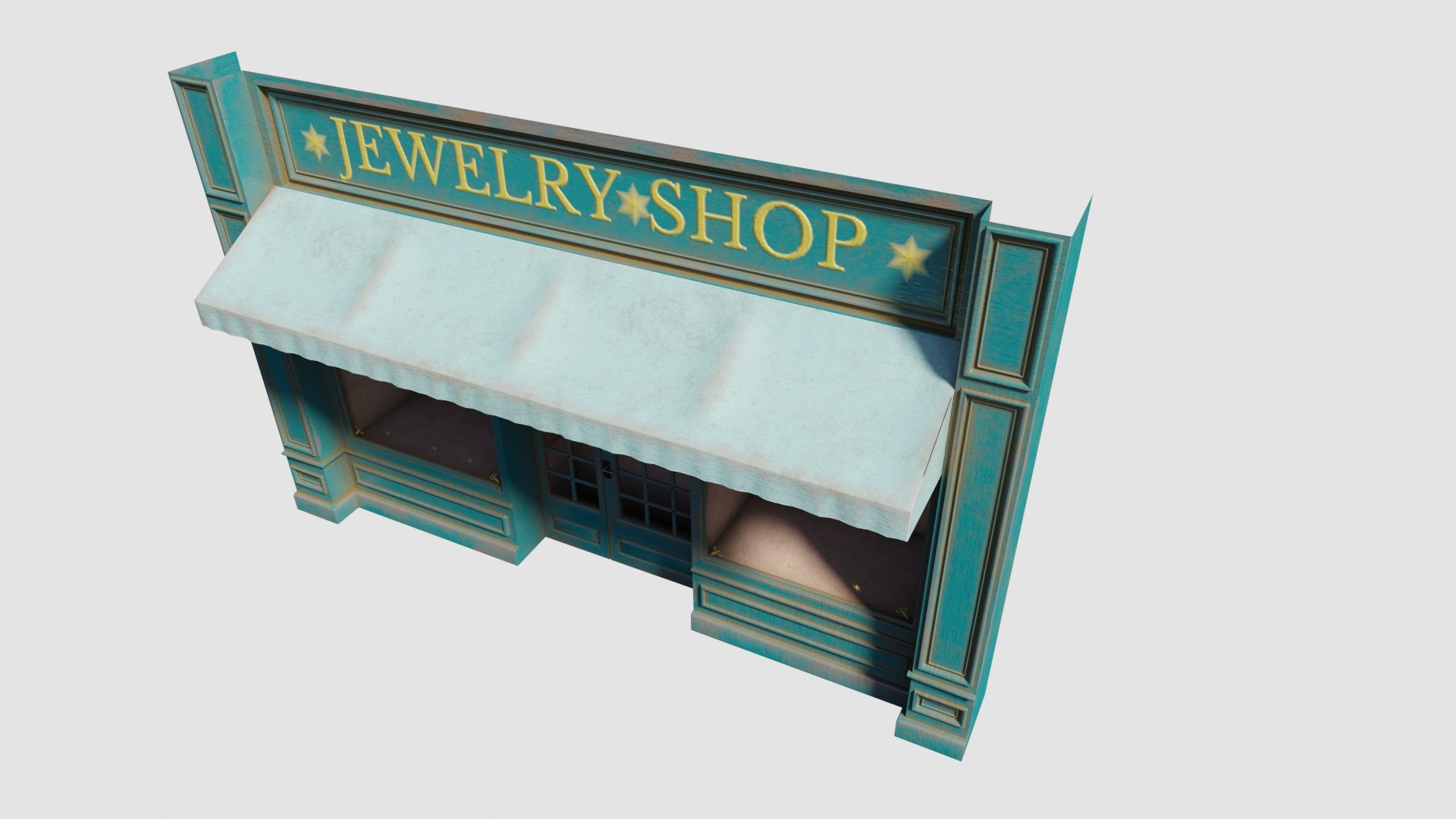 City Shop Front With 4k Pbr Textures Model - TurboSquid 1880373