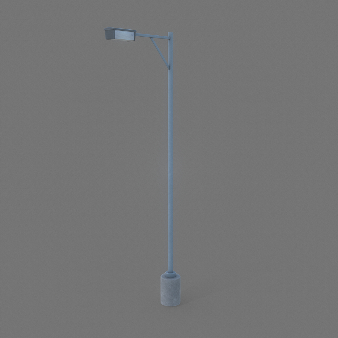 Retro Light Pole Game Ready 3D Model - TurboSquid 1936858
