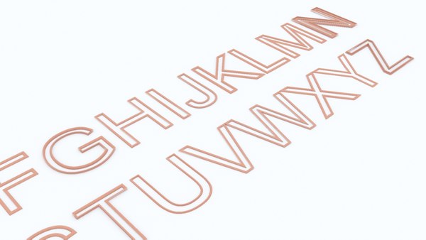 3D letters sweep model - TurboSquid 1676723