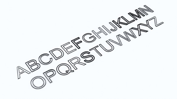 3D letters sweep model - TurboSquid 1676723