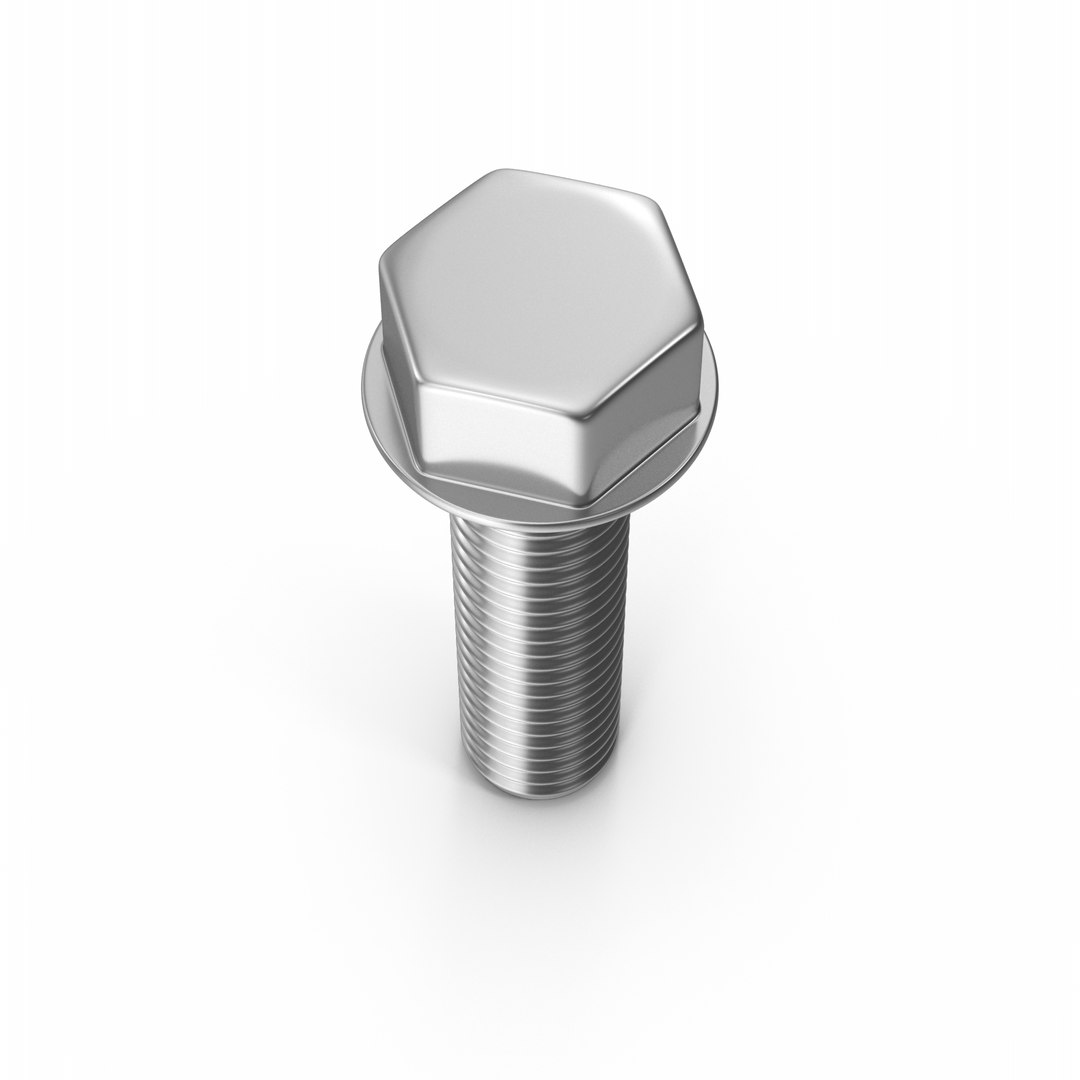 Silver Hex Head Bolt Model - TurboSquid 1928590