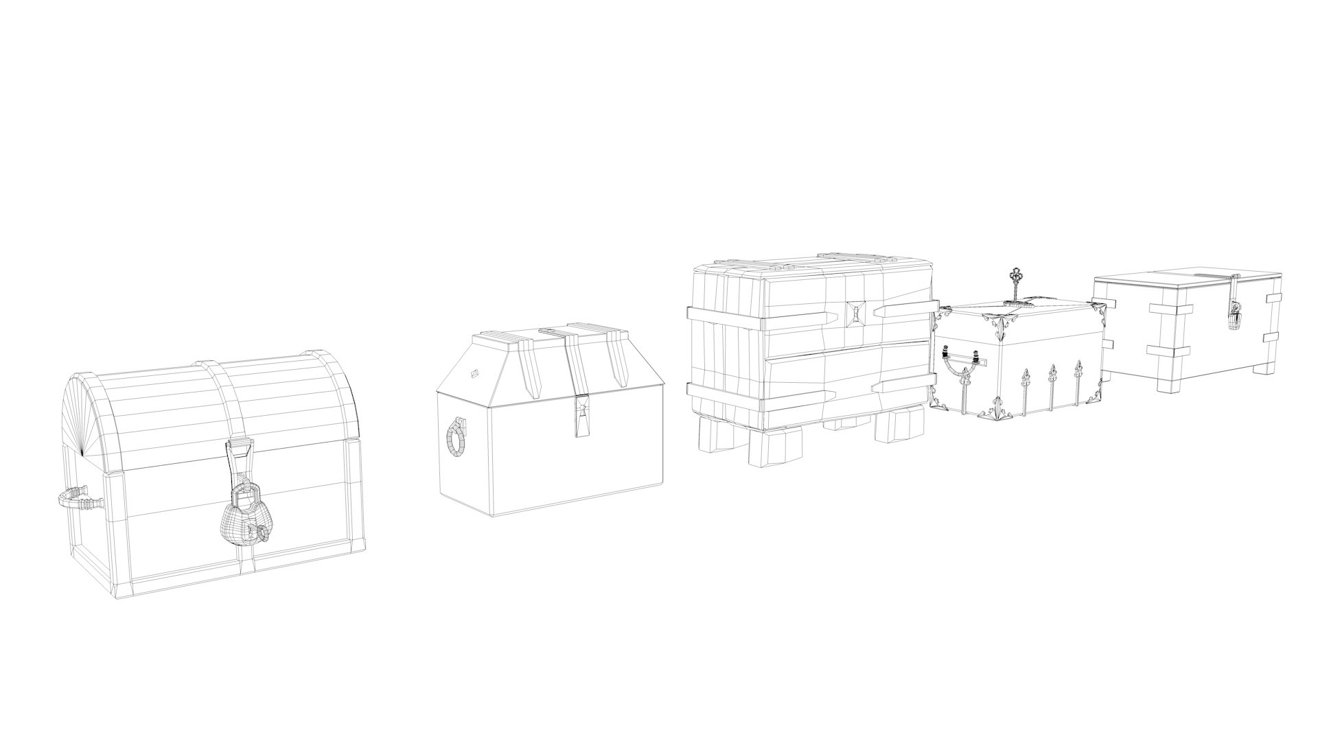 3D Medieval Chests Pack - TurboSquid 2033922