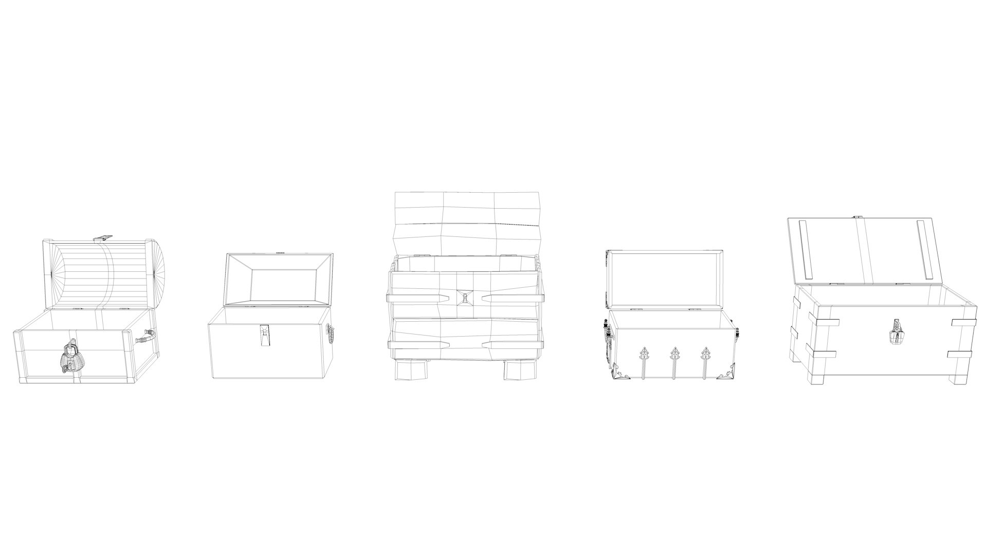 3D Medieval Chests Pack - TurboSquid 2033922