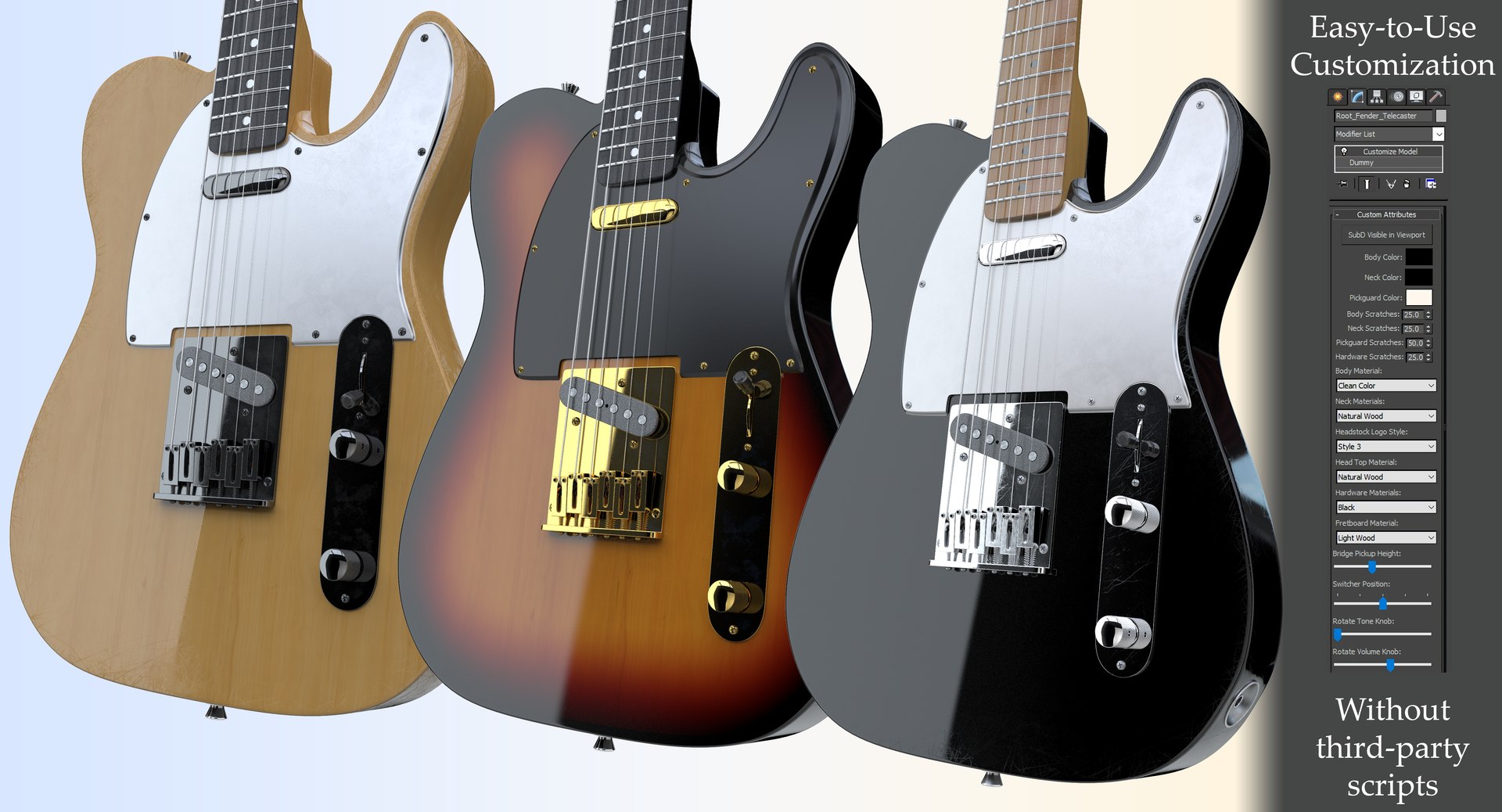 Fender Telecaster Model - TurboSquid 1194324