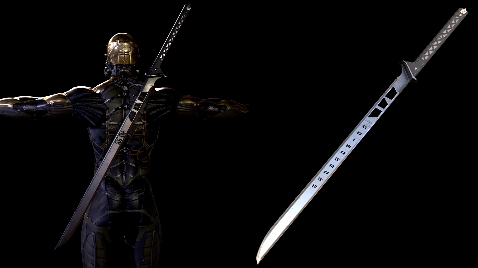 3D Cyber Ninja - TurboSquid 1971689