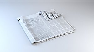 3D paper newspaper fold - TurboSquid 1581361