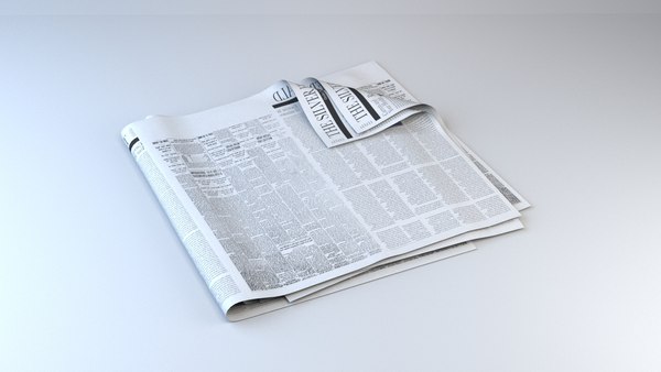 3D paper newspaper fold - TurboSquid 1581361
