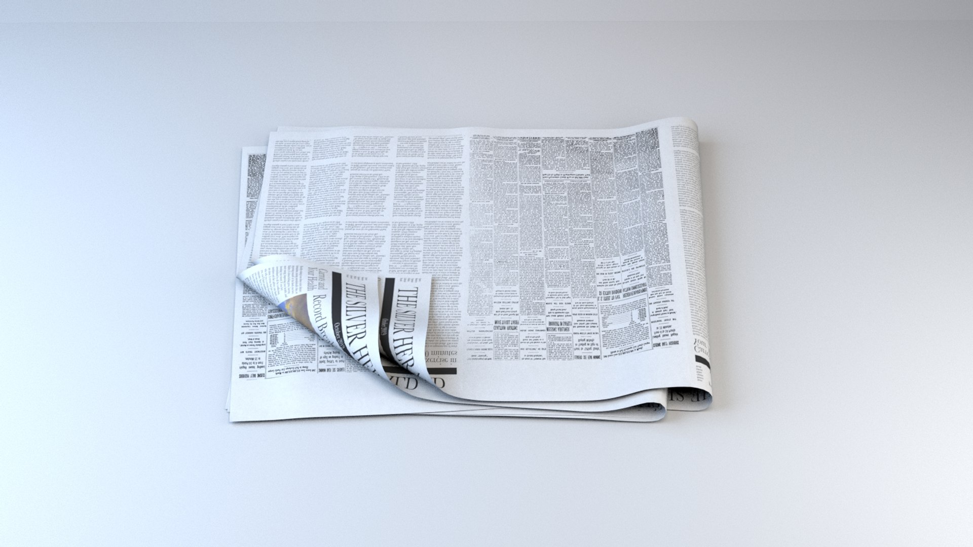 Paper Newspaper Fold 3D Model - TurboSquid 1581231