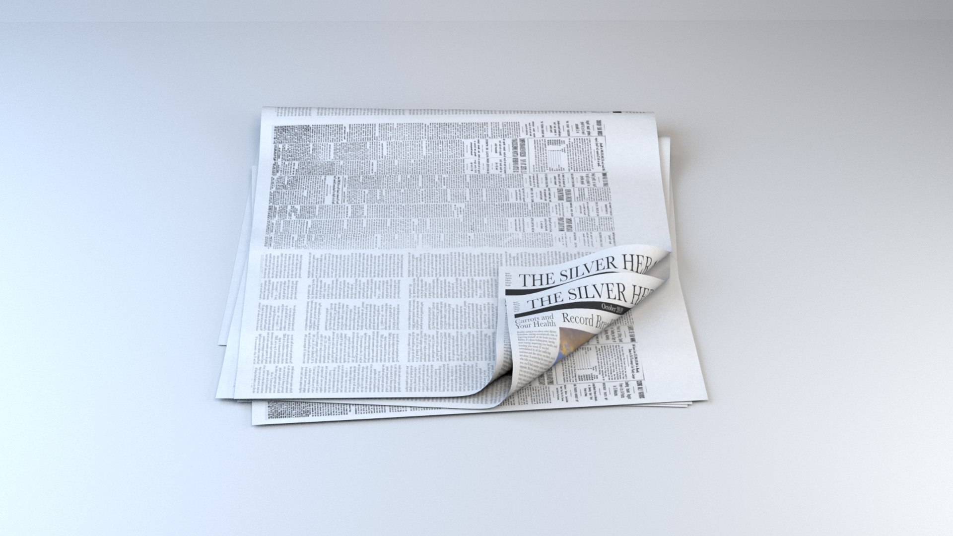 Paper Newspaper Fold 3D Model - TurboSquid 1581231