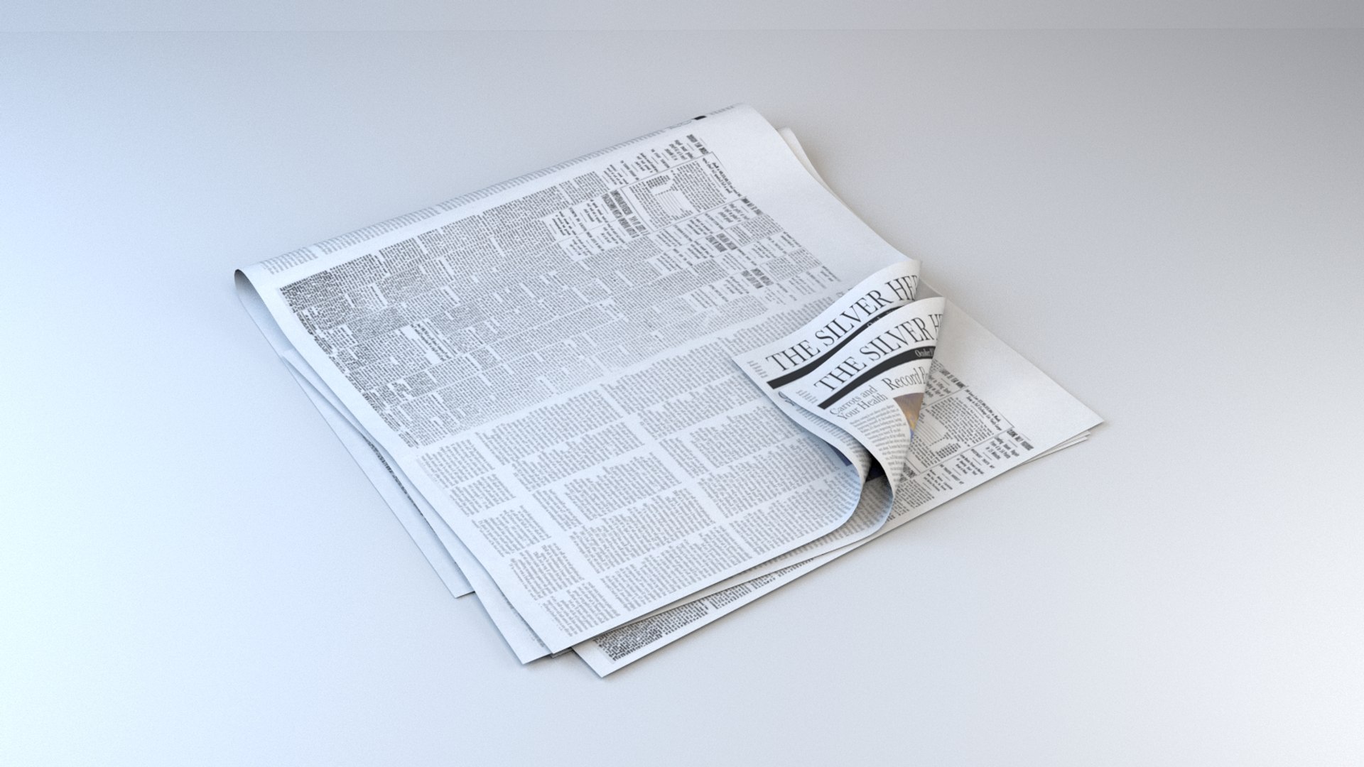 Paper Newspaper Fold 3D Model - TurboSquid 1581231