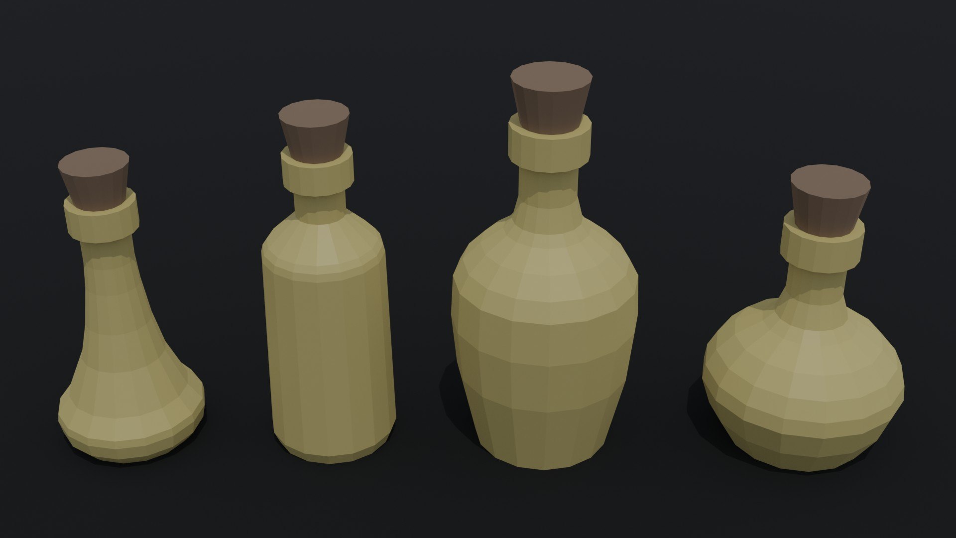 Low-poly cartoon fantasy potion kit Poly Style 3D model - TurboSquid ...