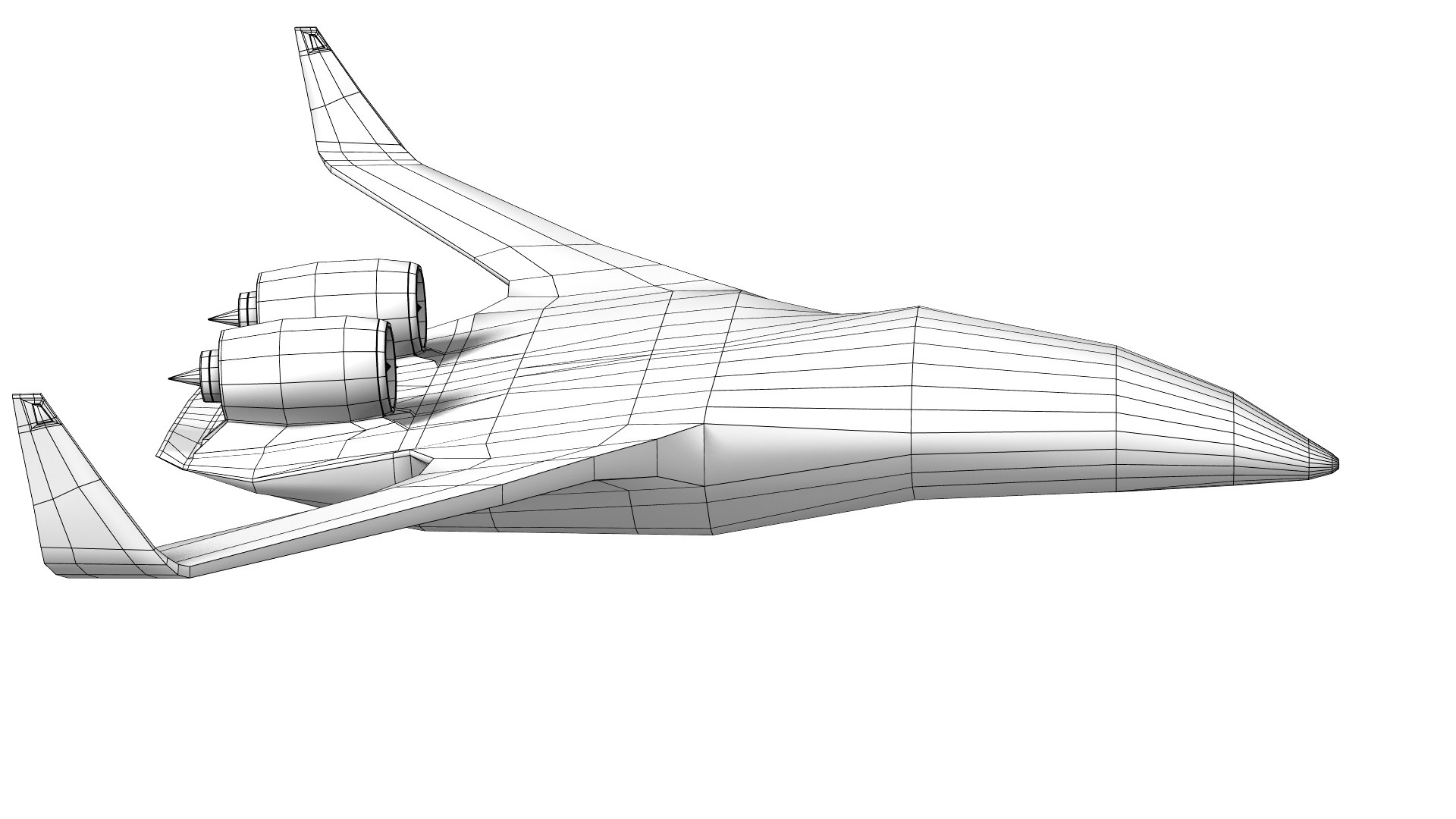 JetZero Blended Wing For Civilian 3D Model - TurboSquid 2213747