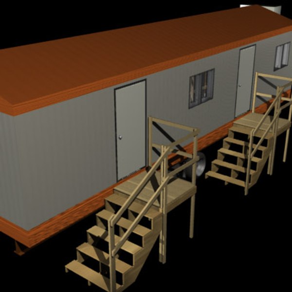 trailer blueprints 3d model