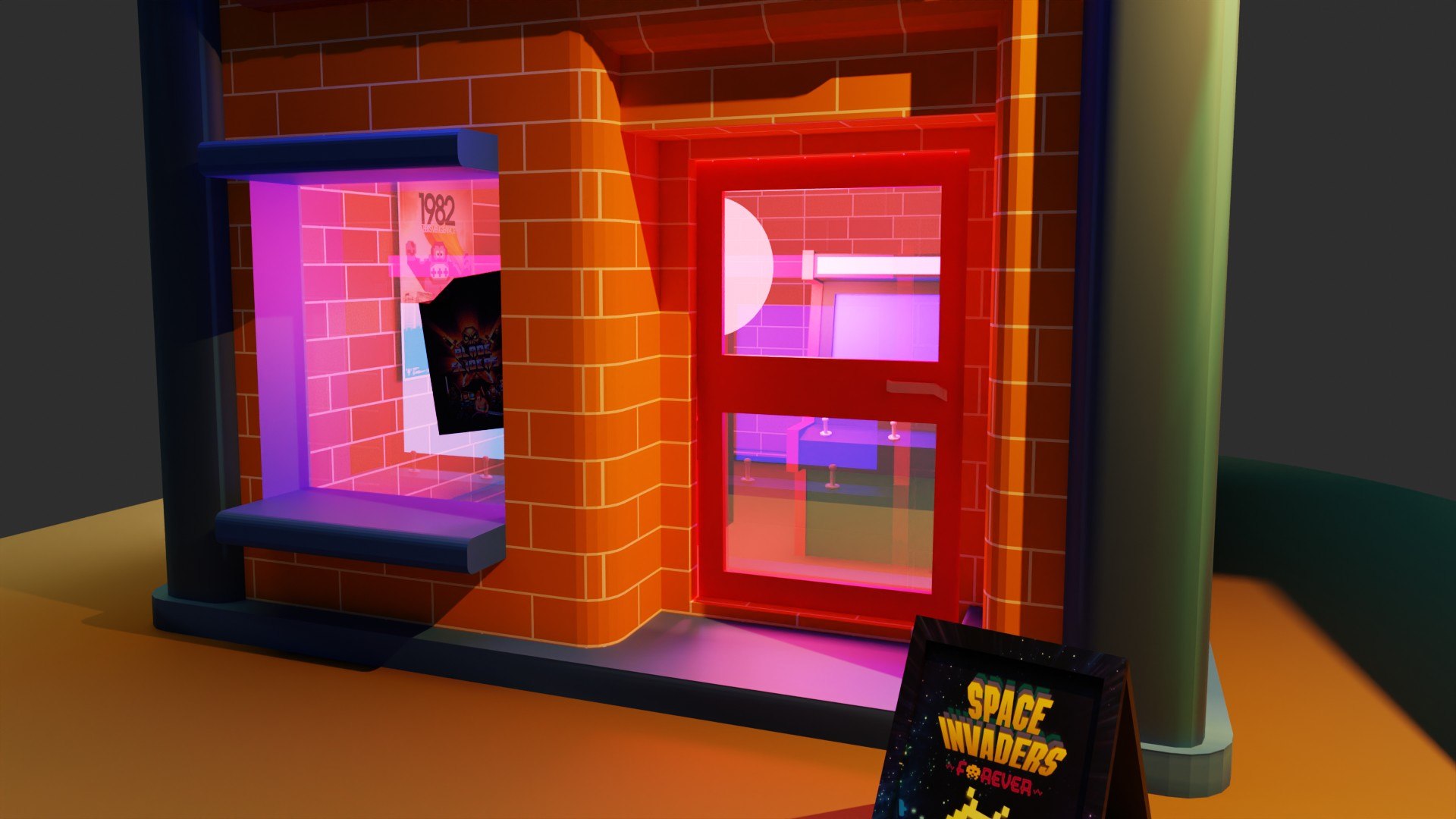 3D Low Poly Retro Arcade Games Shop 3D Model - TurboSquid 1842383