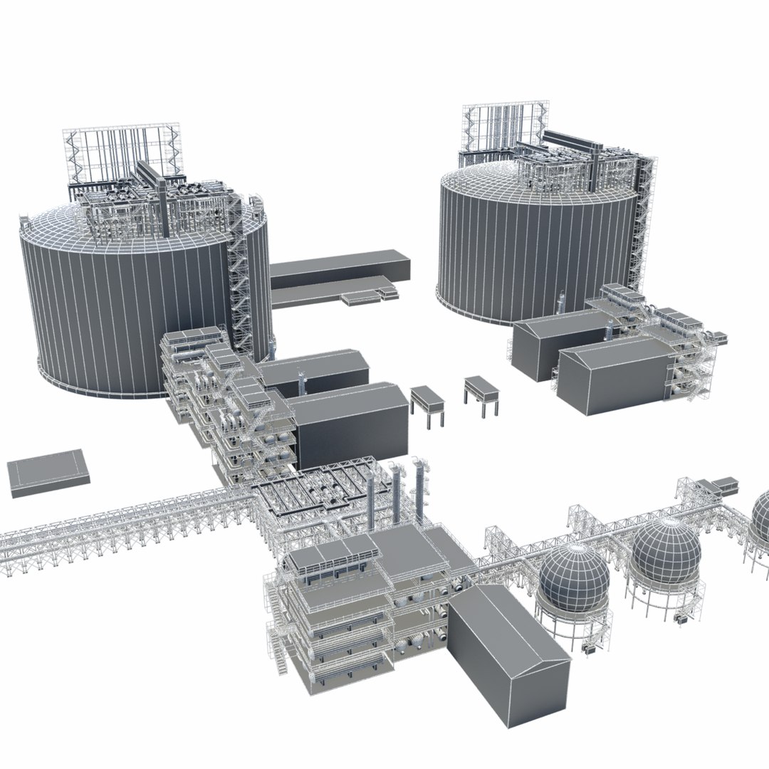 Industrial Natural Gas Plant 3D - TurboSquid 1151453