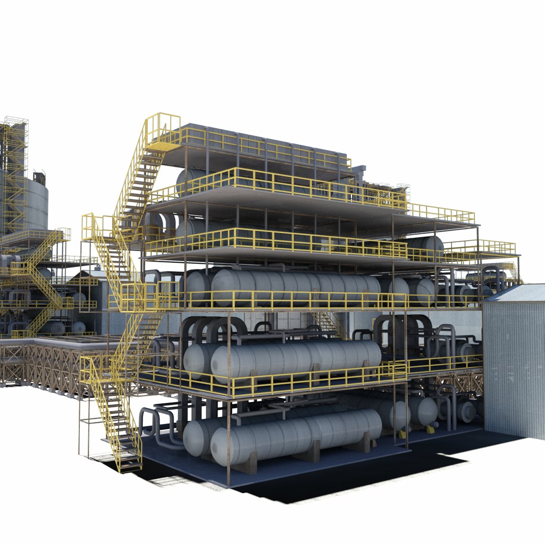 Industrial Natural Gas Plant 3D - TurboSquid 1151453