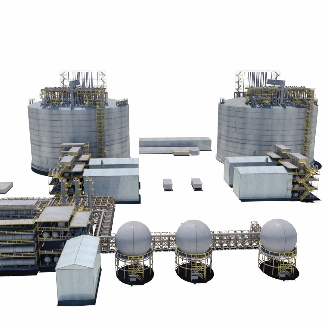 Industrial Natural Gas Plant 3D - TurboSquid 1151453