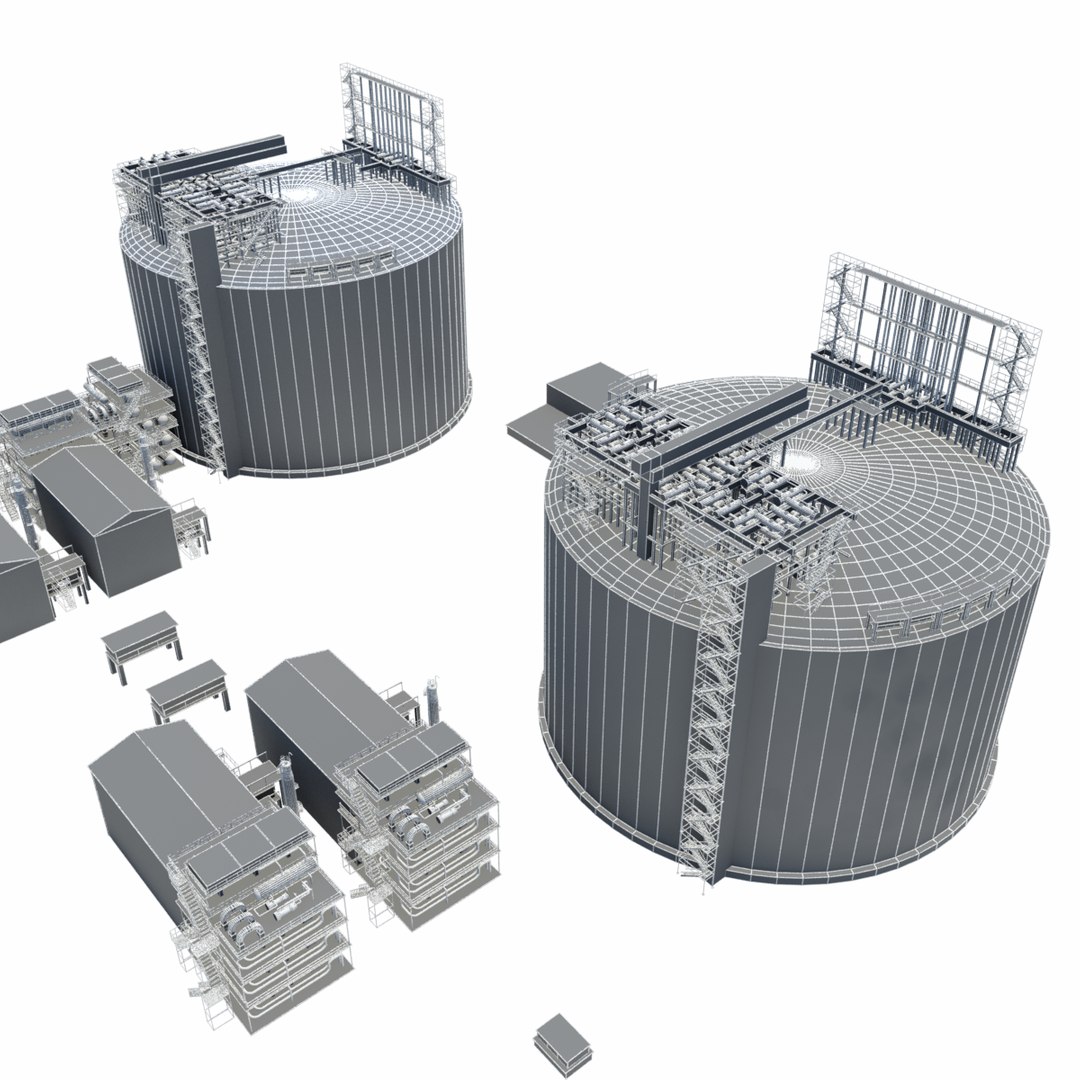 Industrial Natural Gas Plant 3D - TurboSquid 1151453