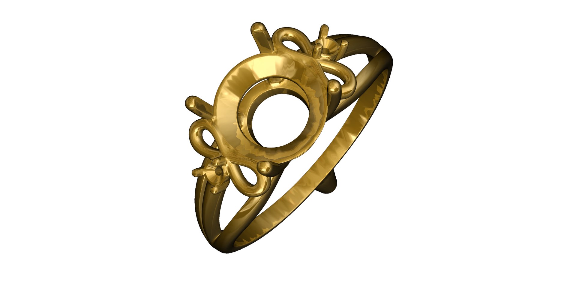 3d model of gold ring