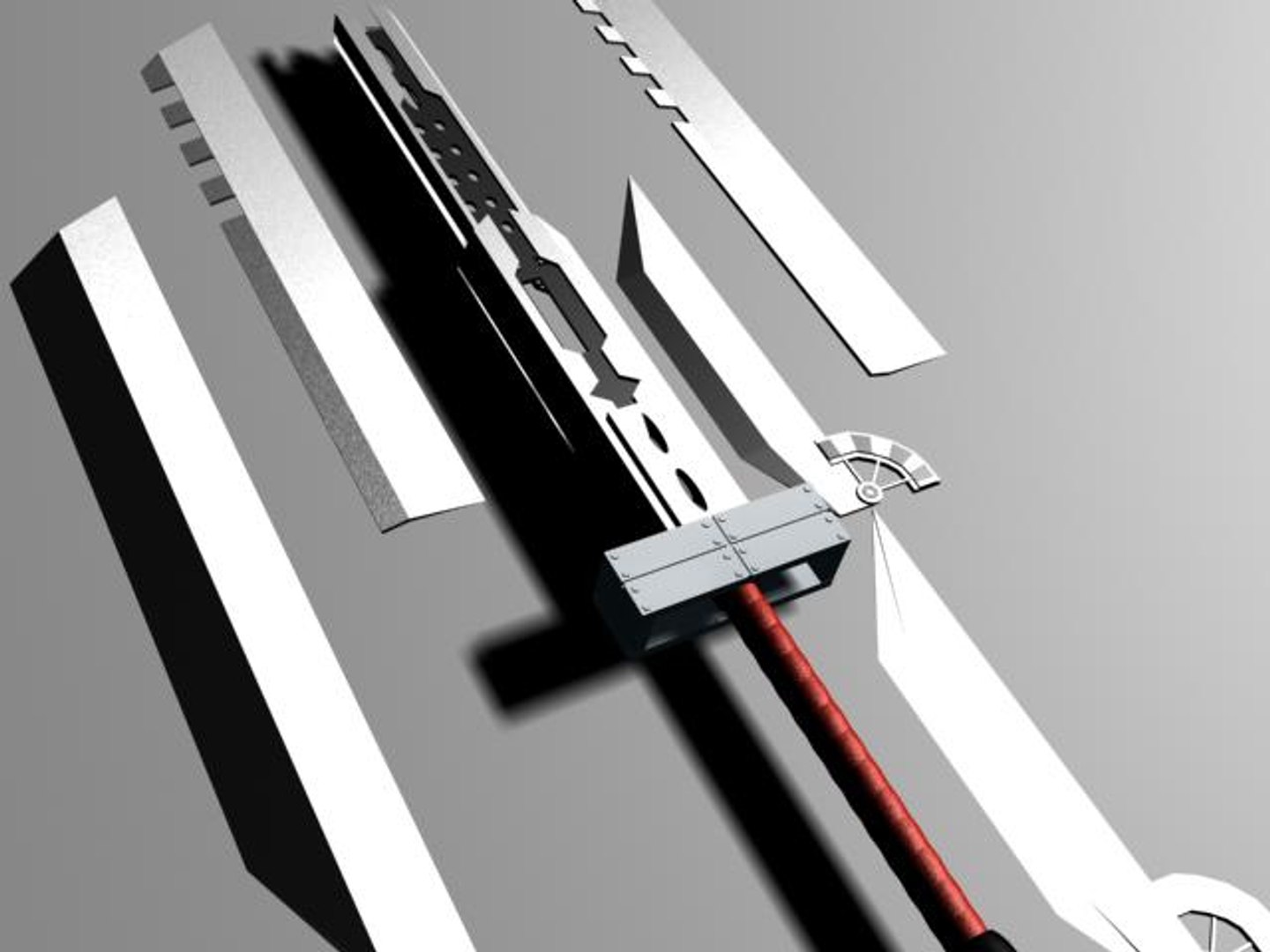 cloud sword 3d max