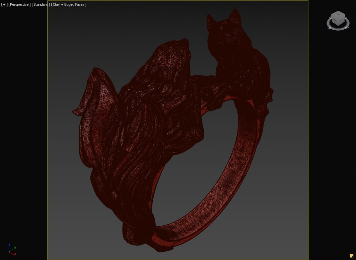 3D Gryphon Wolf Ring - TurboSquid 1226573