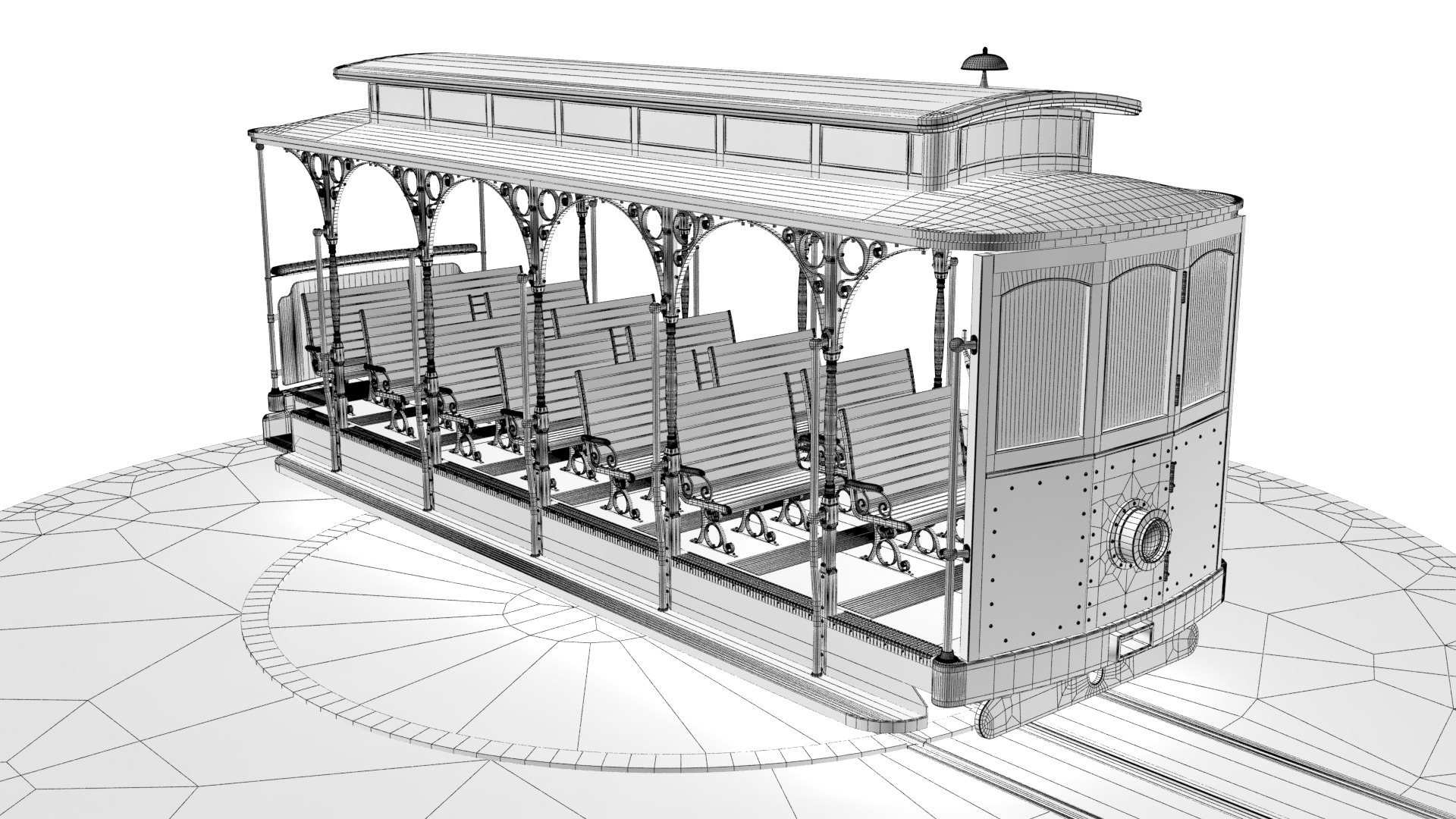 Tourist Open Trolley 3D - TurboSquid 1460612