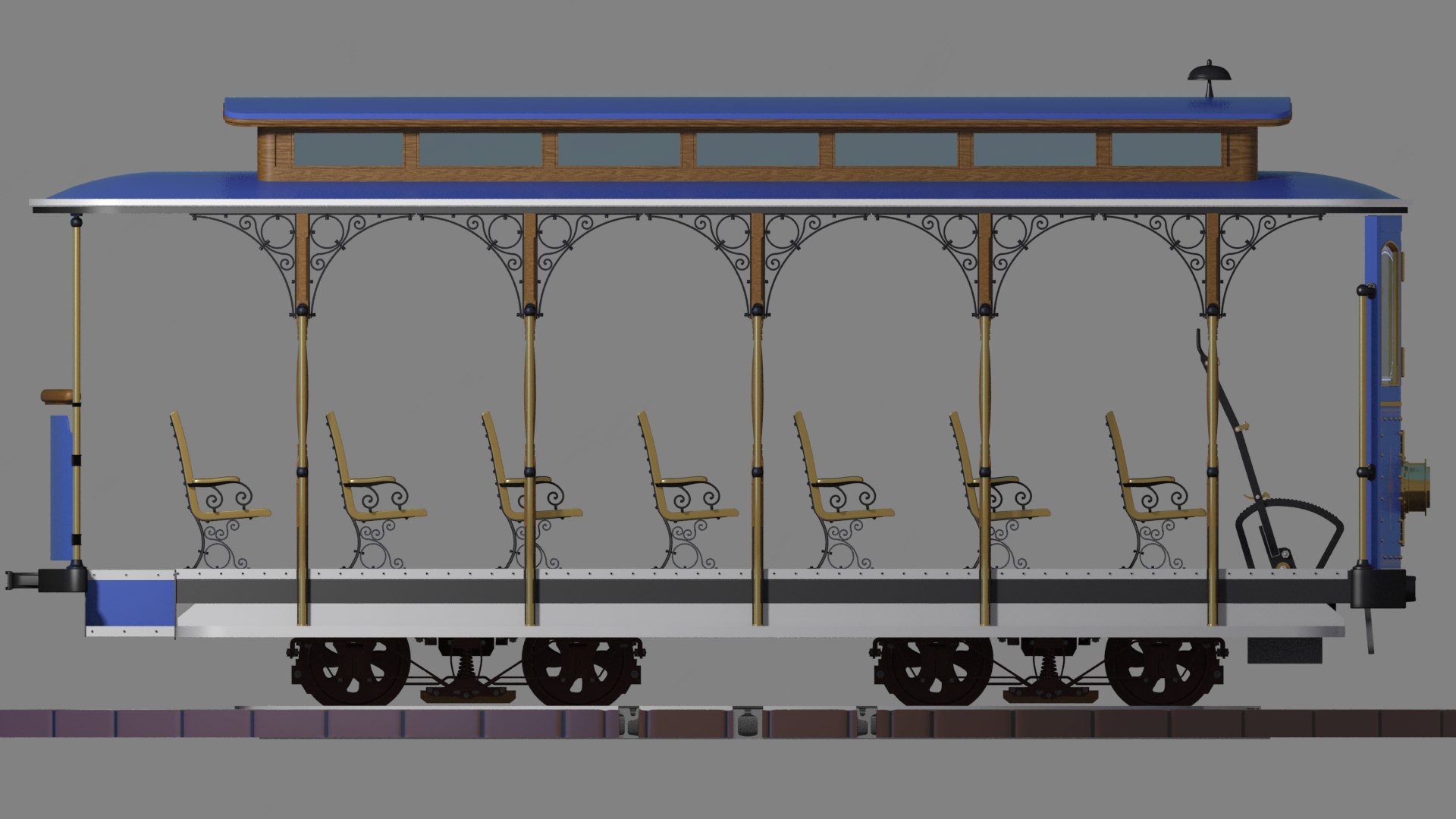 Tourist Open Trolley 3D - TurboSquid 1460612