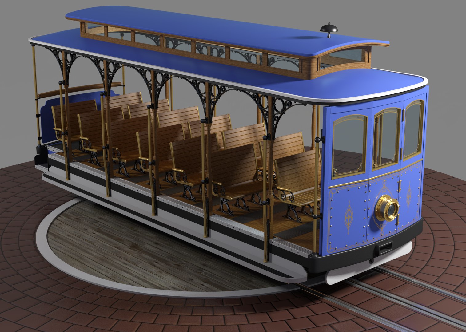 Tourist Open Trolley 3D - TurboSquid 1460612