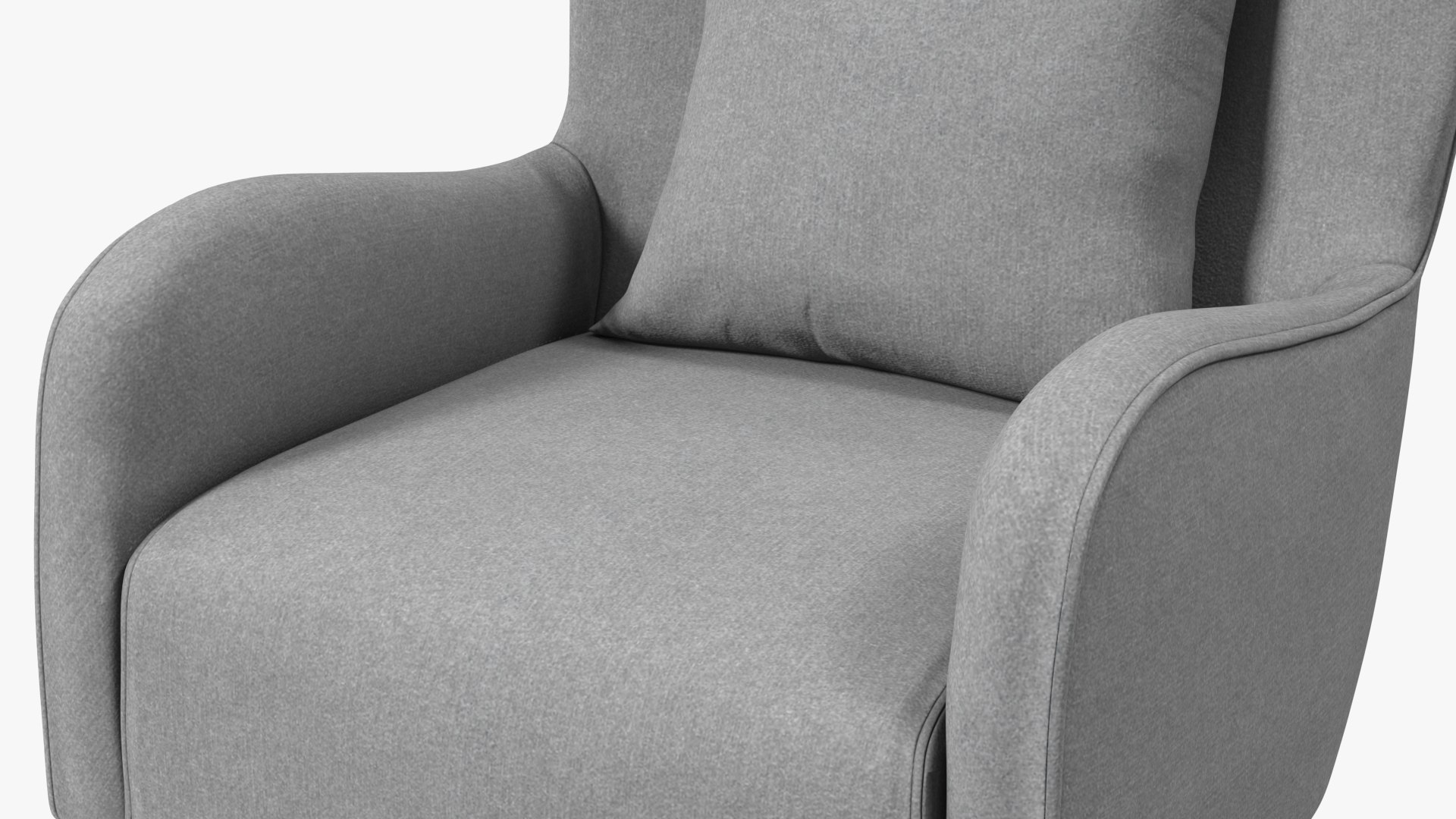 3D model Curved Arm Accent Chair Gray - TurboSquid 1996825