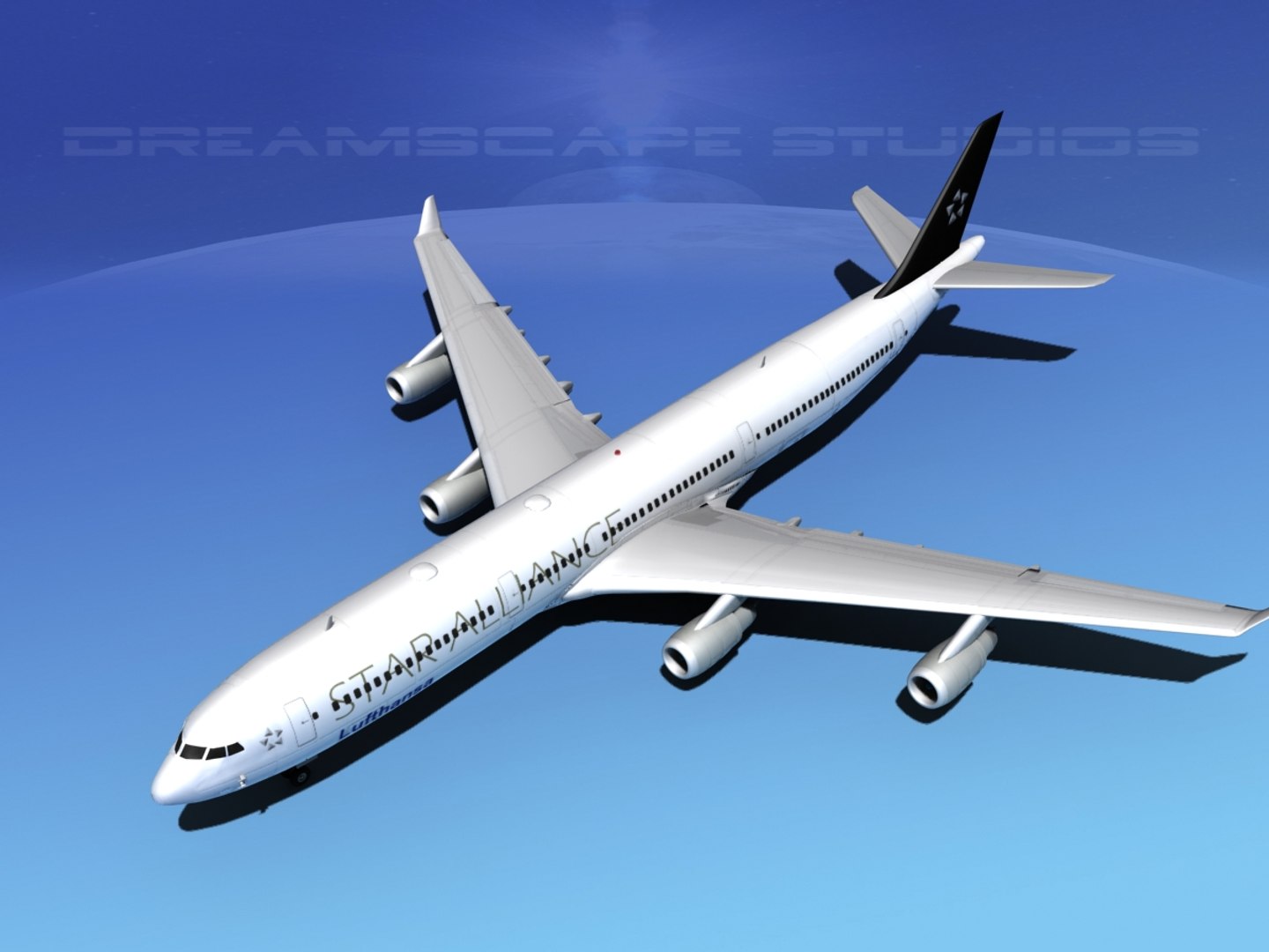3d Airline A340-600 Airbus A340 Model